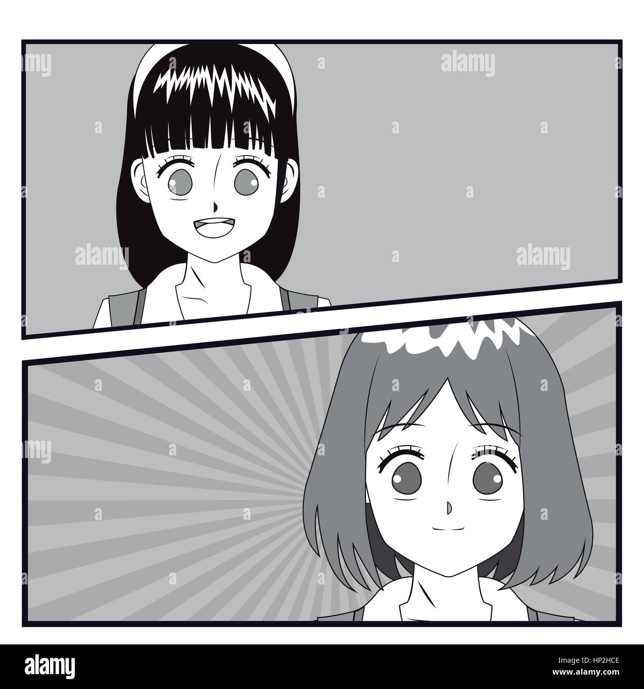 comic anime girl Stock Vector Image & Art - Alamy