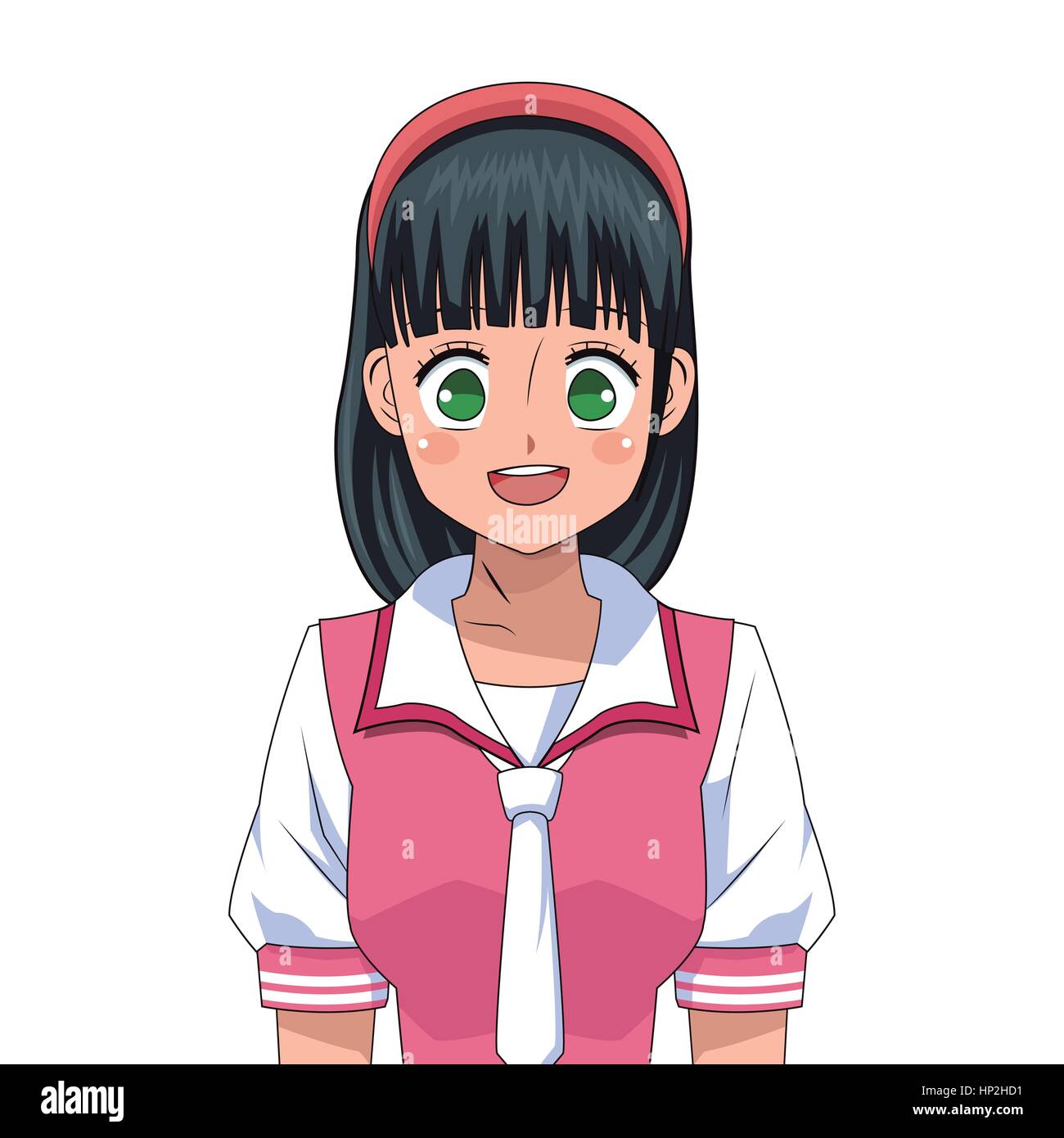 anime girl japanese character Stock Vector Image & Art - Alamy