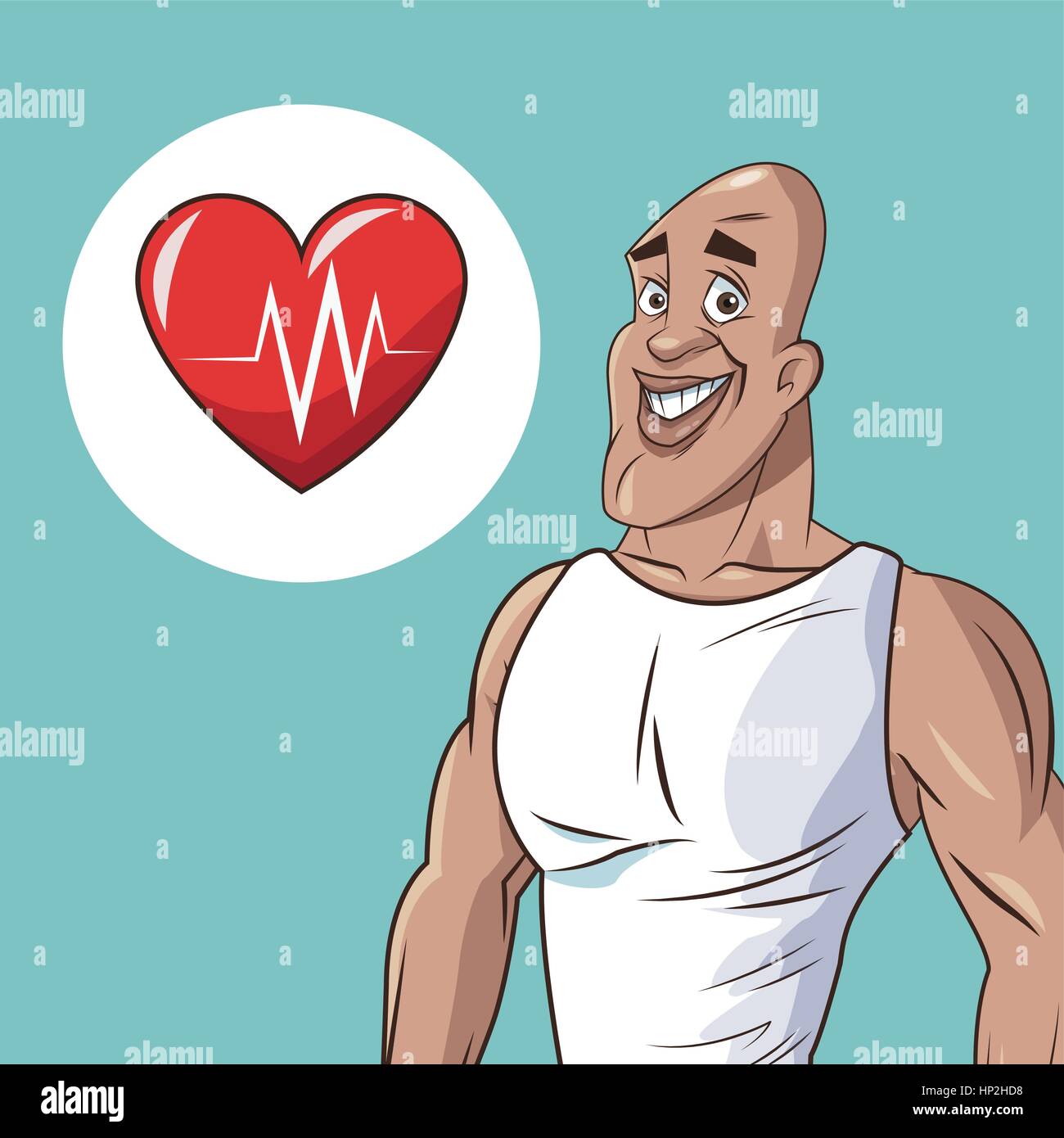 Man heart rate graph Stock Vector Images - Alamy