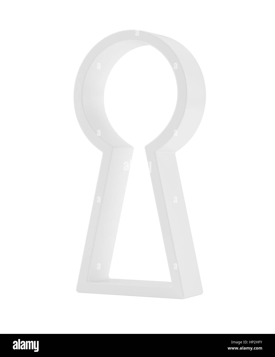 Empty keyhole on white background. 3d rendering Stock Photo - Alamy