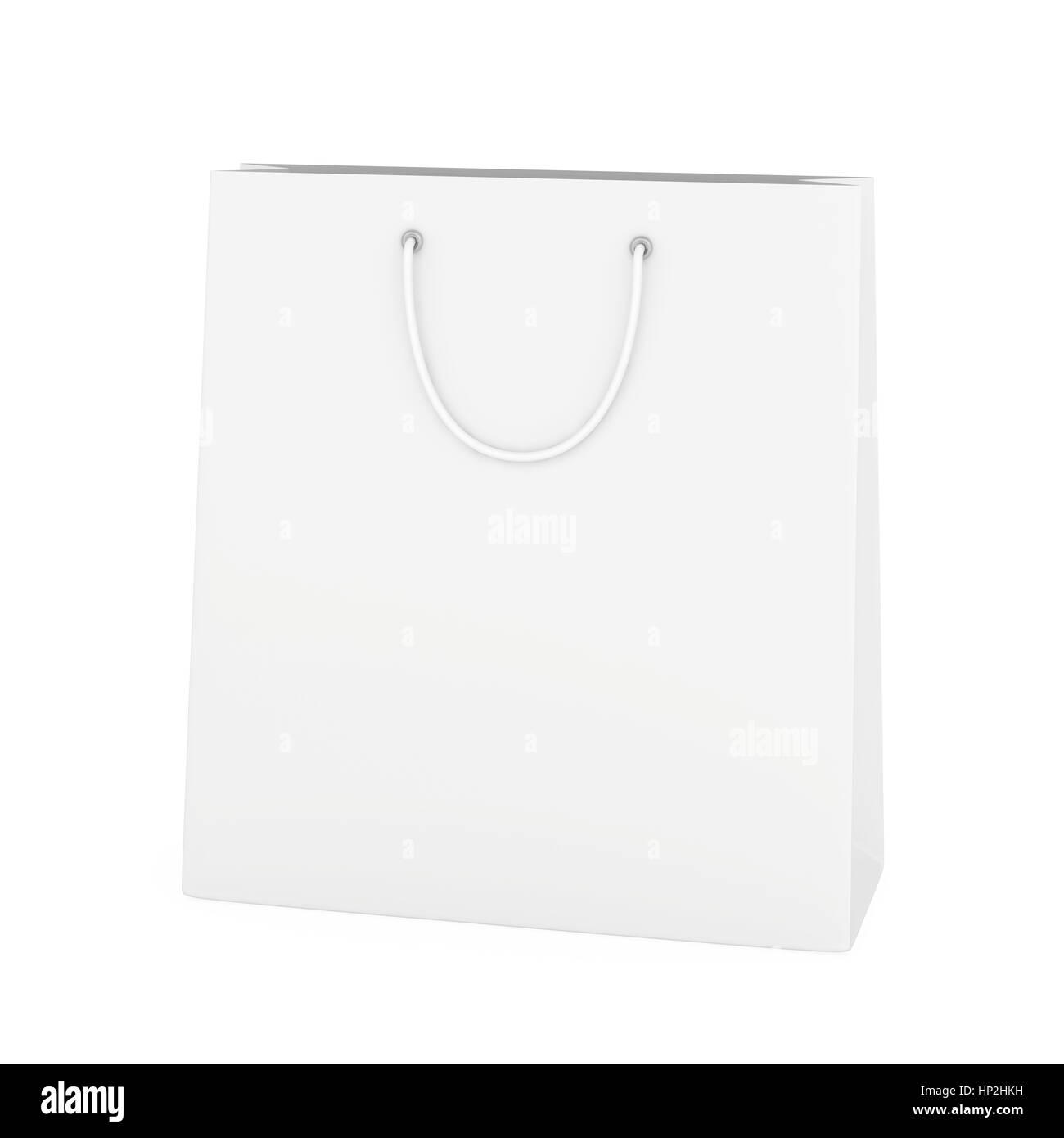 Empty paper bag on white background. 3d rendering Stock Photo - Alamy