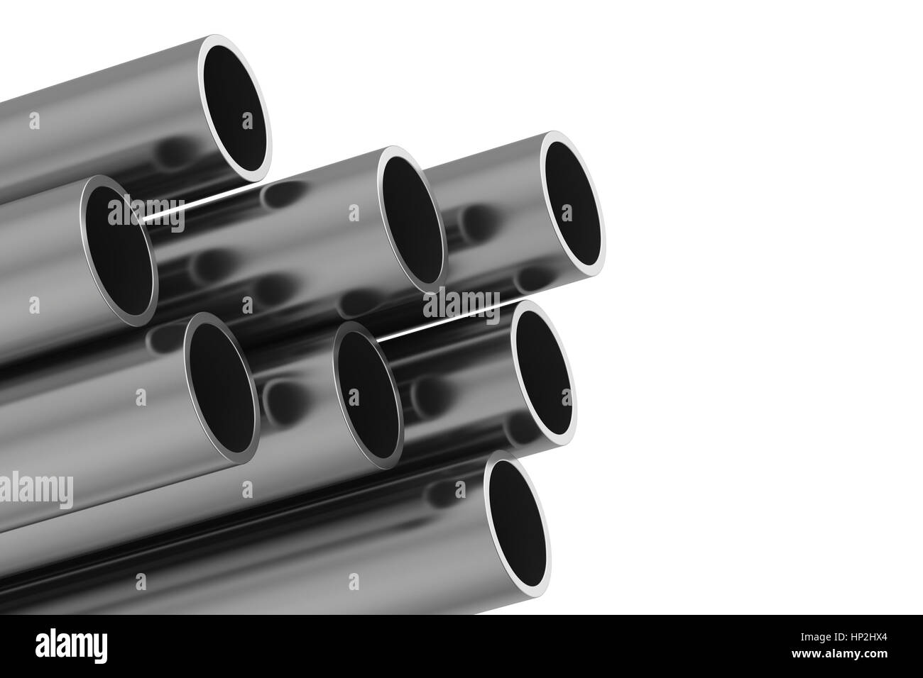 Metal pipe. 3d rendering illustration isolated on white background ...