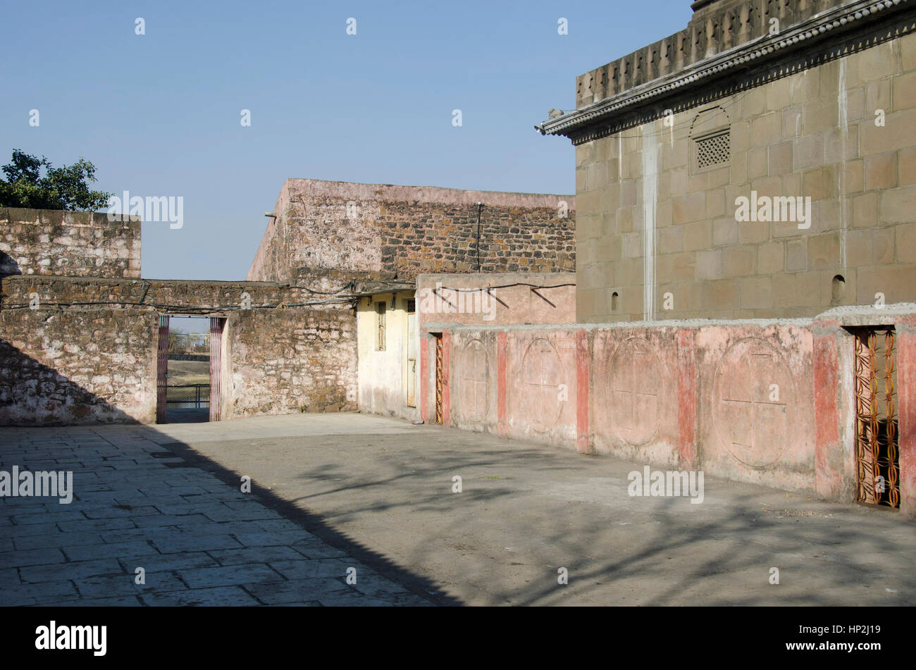 Outer wall of Lord Ganesh Temple, Padmalaya, Jalgaon, Maharashtra ...