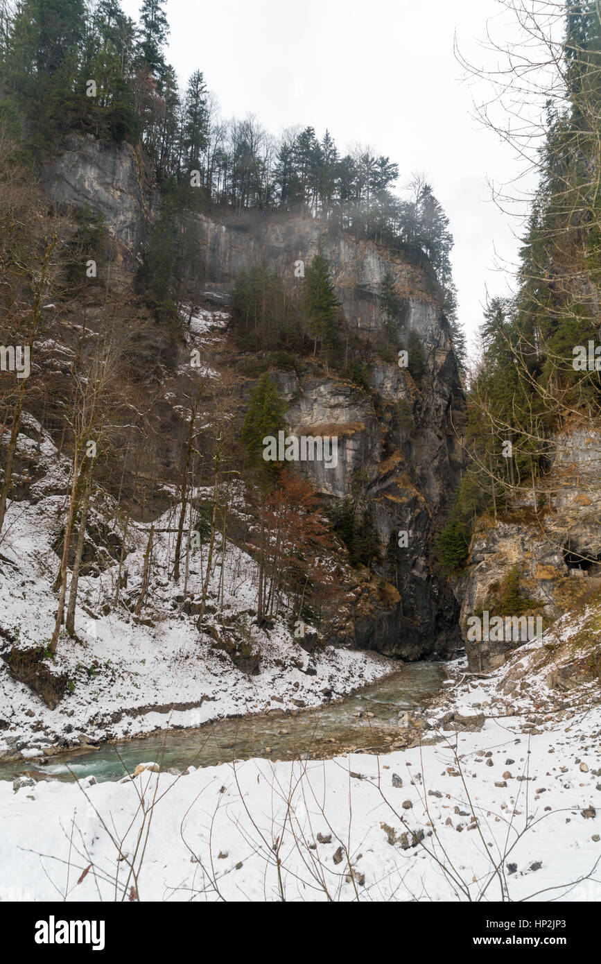 Winter in Gorge Partnachklamm in Garmisch-Partenkirchen, Bavaria ...
