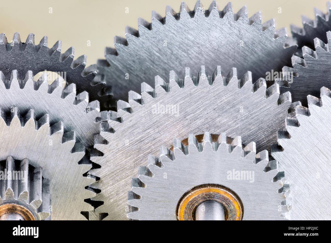gearwheels details of industrial machines macro view Stock Photo - Alamy