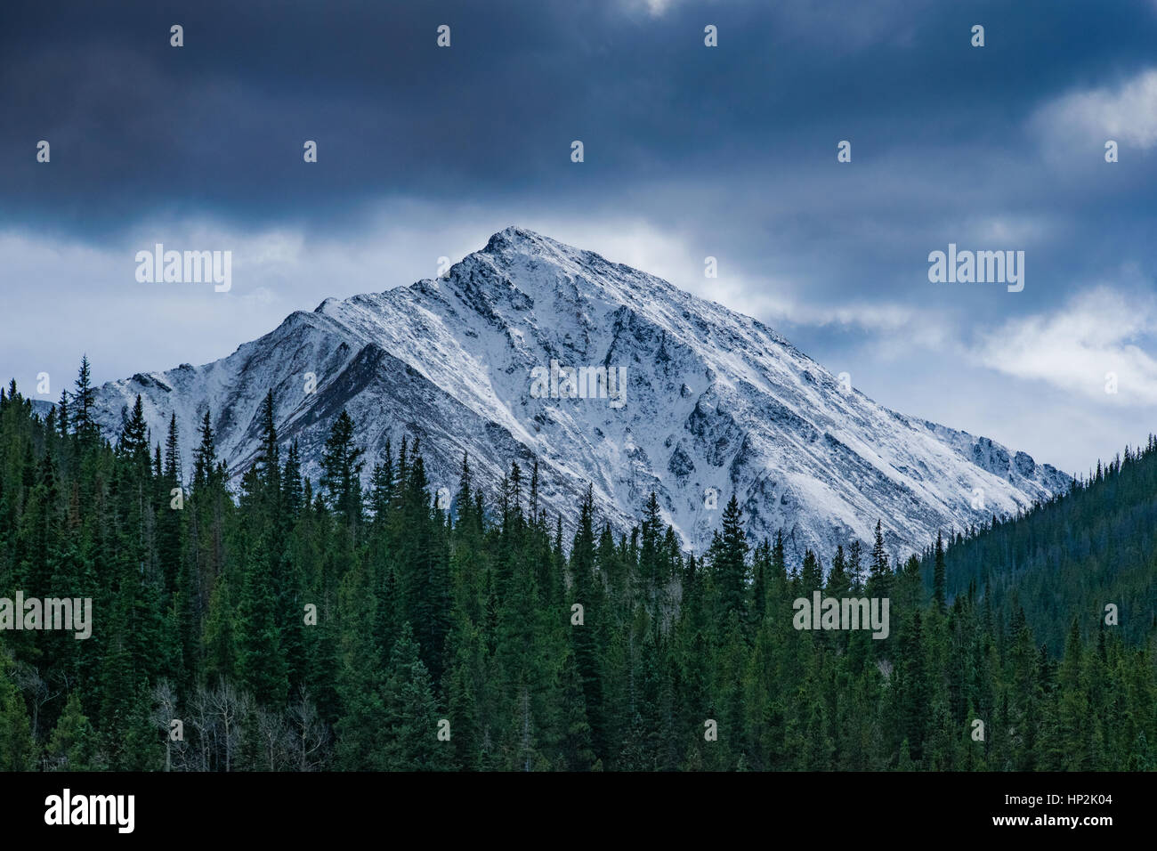 A Snow Capped Mountain Peak in the Colorado Mountains Stock Photo - Alamy