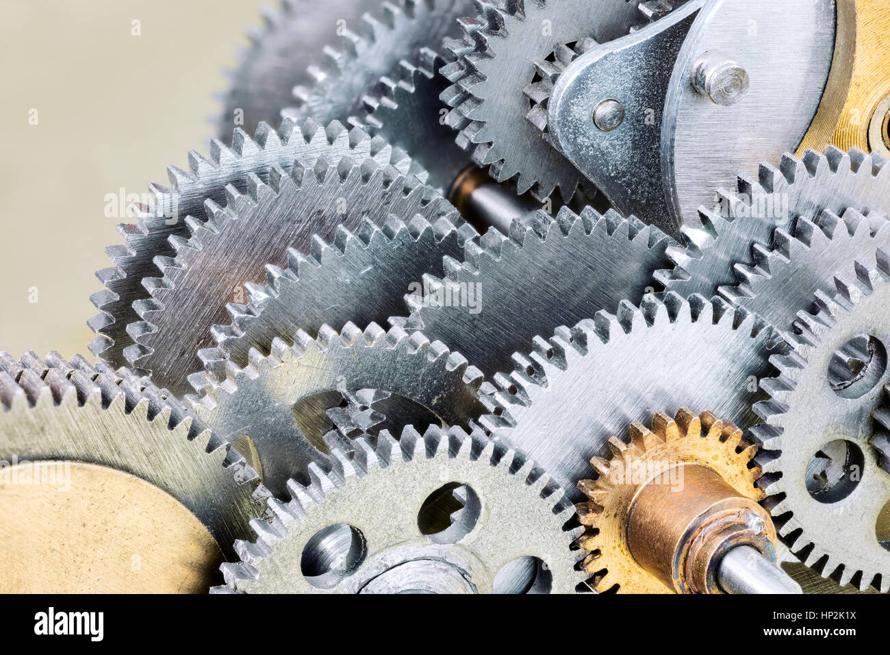 metal scratched industrial gear cogwheels mechanism closeup Stock Photo - Alamy