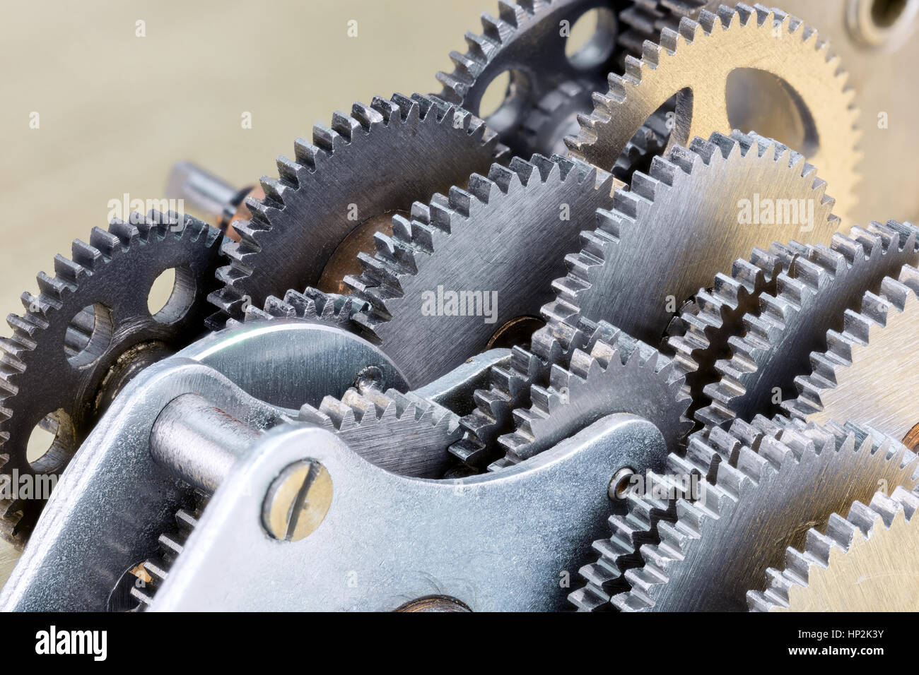 gearwheels as machinery details. industrial mechanism macro view Stock ...