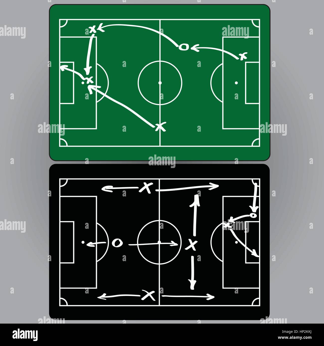Football tactics and movement of players, charts, infographics. vector ...