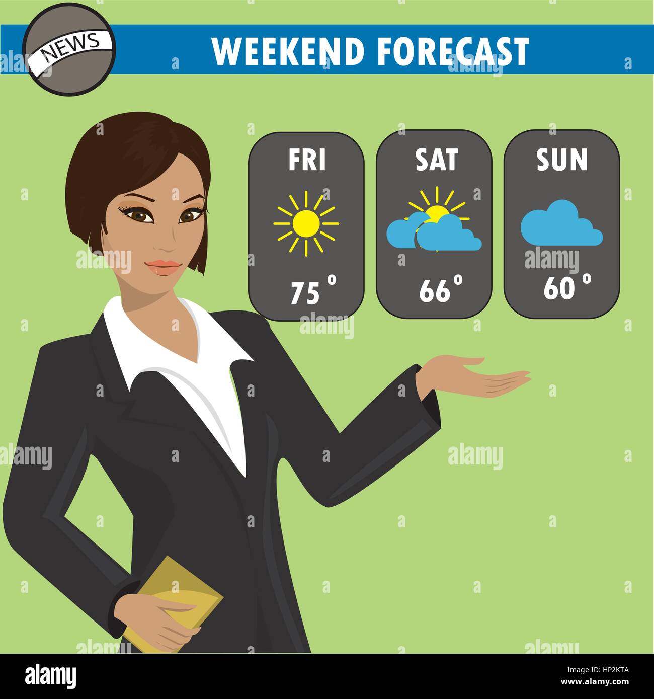 Weather Reporter Clipart