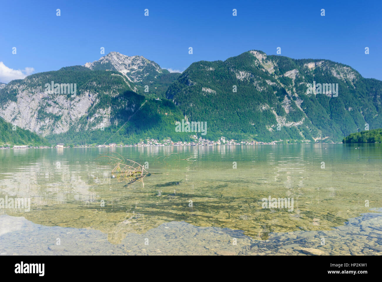 Hallstatt, Hallstätter See, Lake Hallstatt, Salzkammergut ...