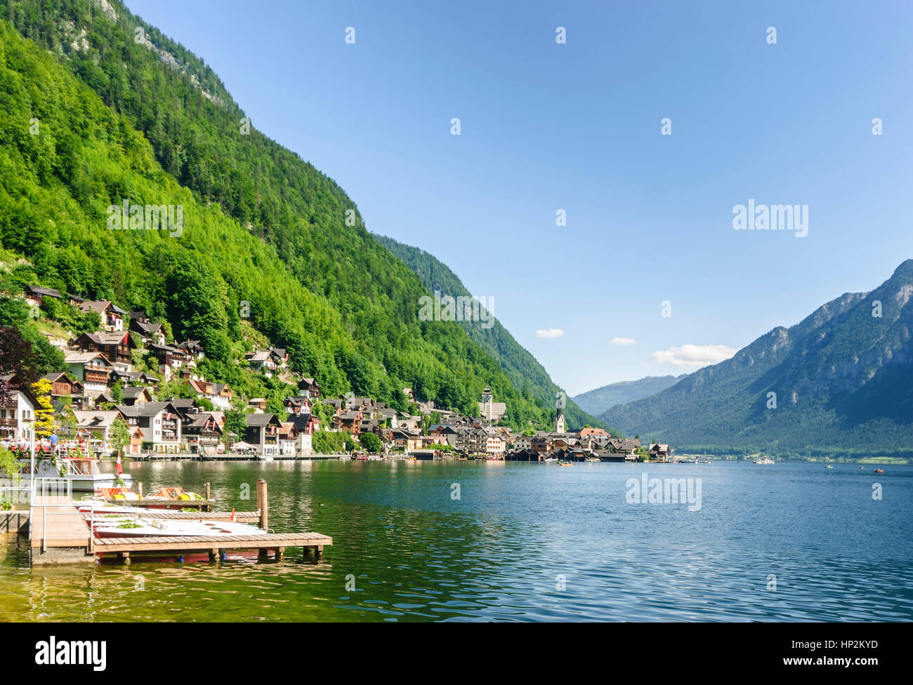 Hallstatt, Hallstätter See, Lake Hallstatt, Salzkammergut ...