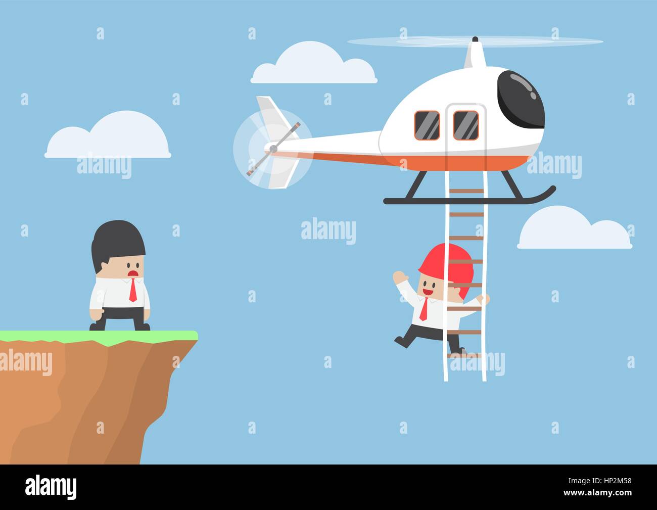 Helicopter cliff rescue Stock Vector Images - Alamy