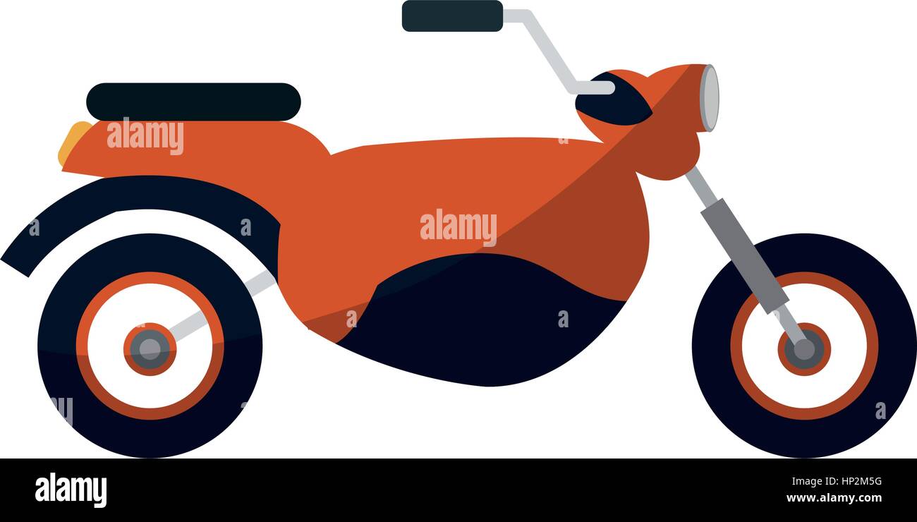 red motorcycle icon over white background. colorful desing. vector ...