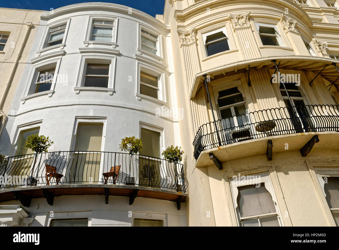 Front View of Hotels along Brighton Seafront, Brighton, Britain Stock ...