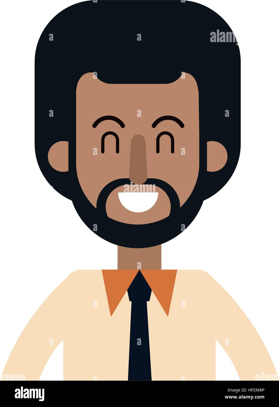 Happy man wearing tie cartoon hi-res stock photography and images - Alamy