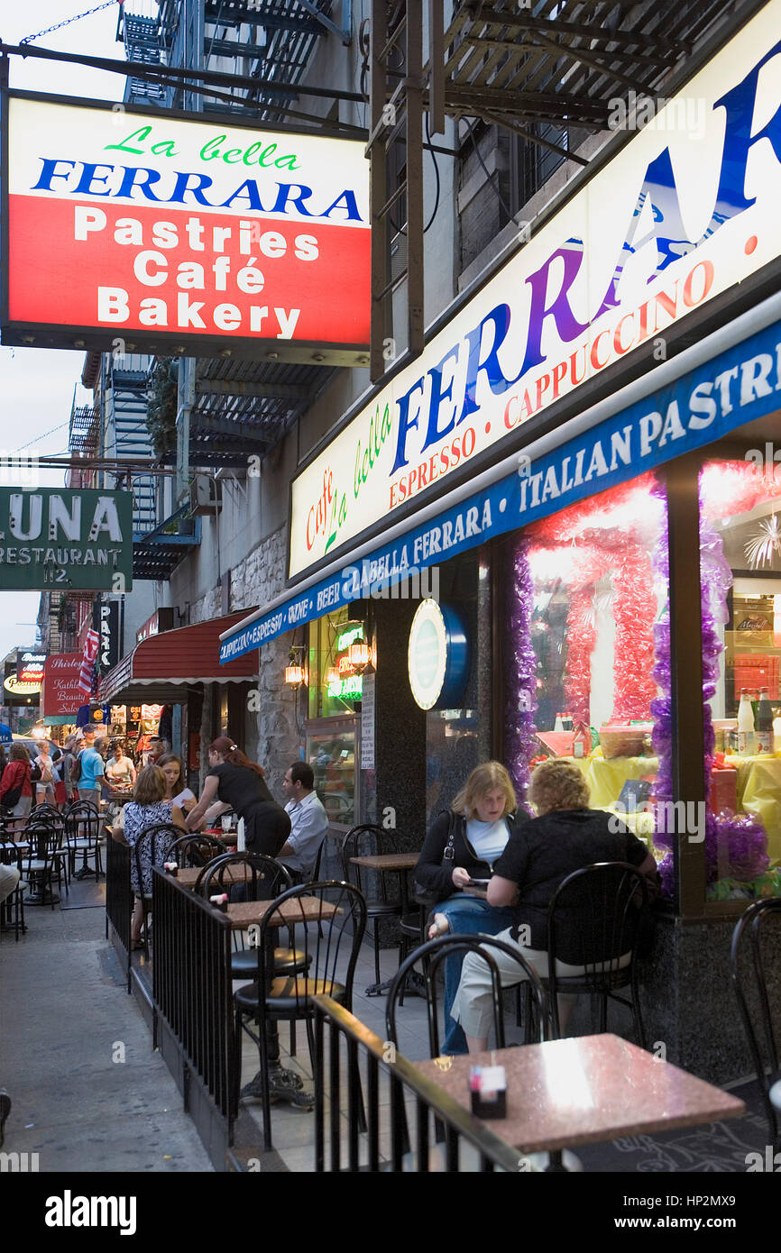Little Italy. La Bella Ferrara, pastries, cafe, bakery. 108 Mulberry St ...
