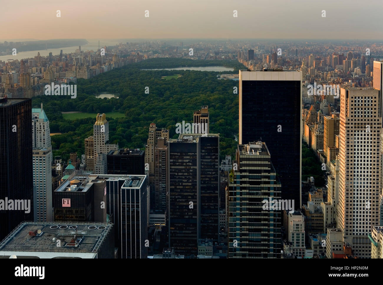 View of Central Park and North Manhattan from Top of the Rockefeller ...