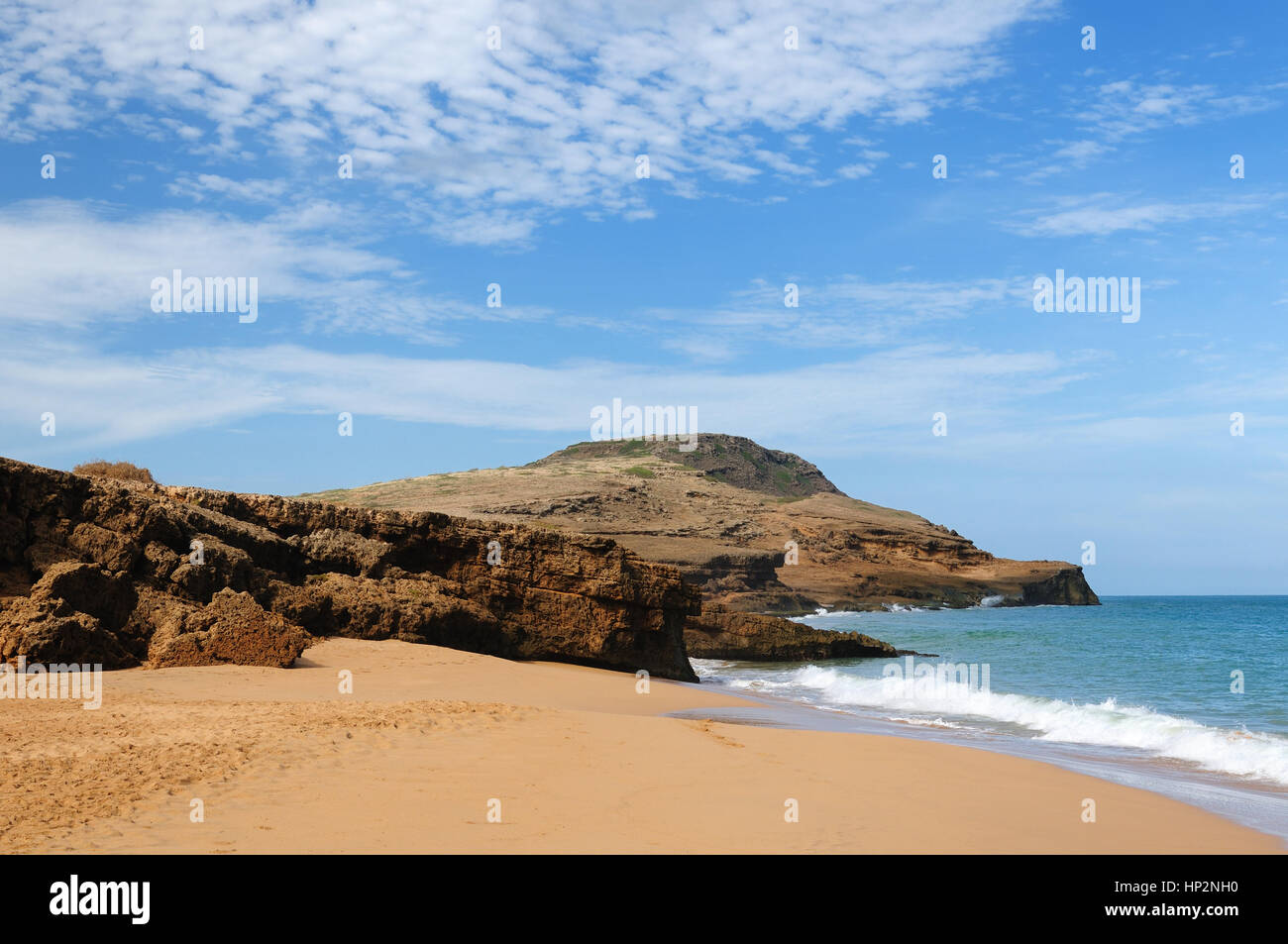 Colombia, wild coastal desert of Penisula la Guajira near the Cabo de ...