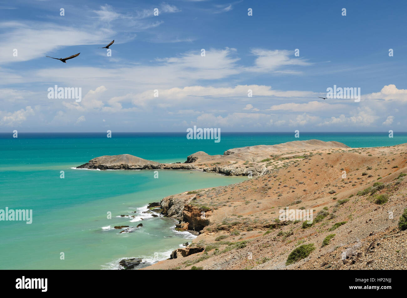 Colombia, wild coastal desert of Penisula la Guajira near the Cabo de ...