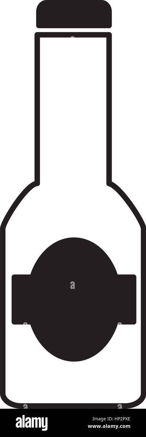 bottle drink silhouette isolated icon vector illustration design Stock ...