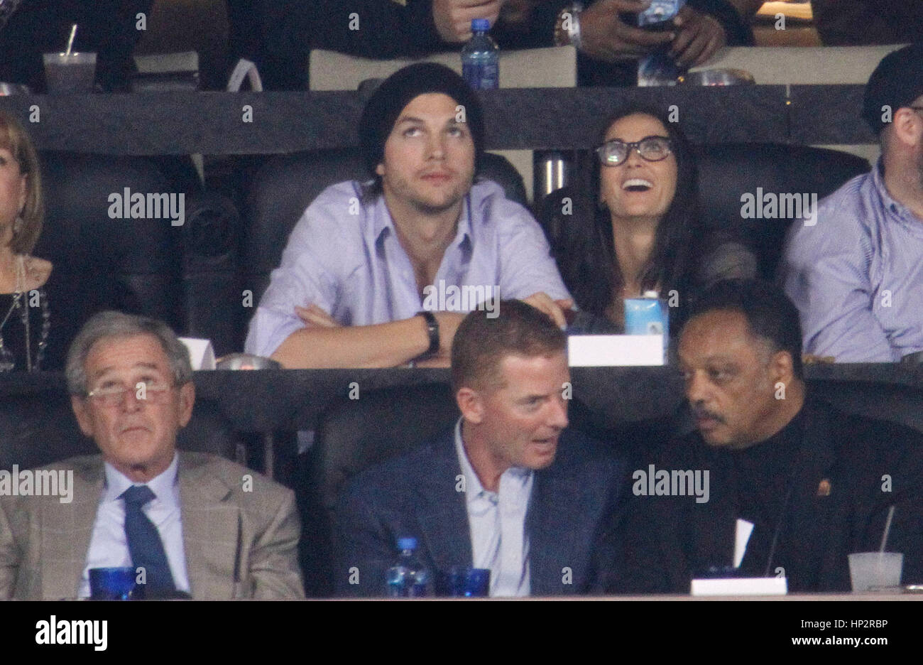 Ashton Kutcher and Demi Moore along with President George W. Bush, and ...