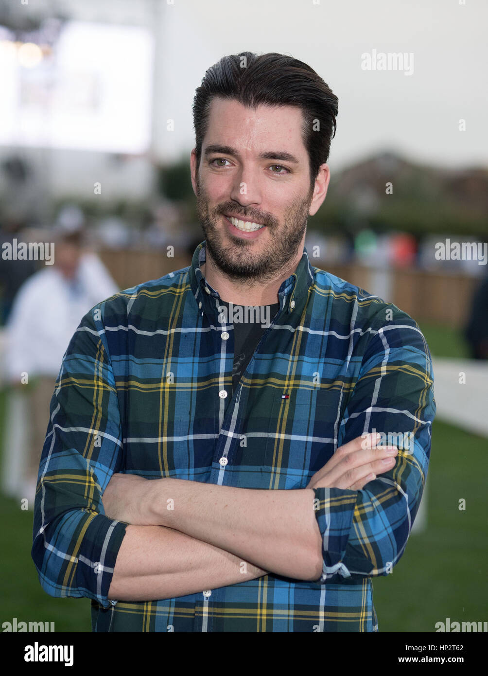 Jonathan Scott of Property Brothers, arrive at the Directv Super Fan ...