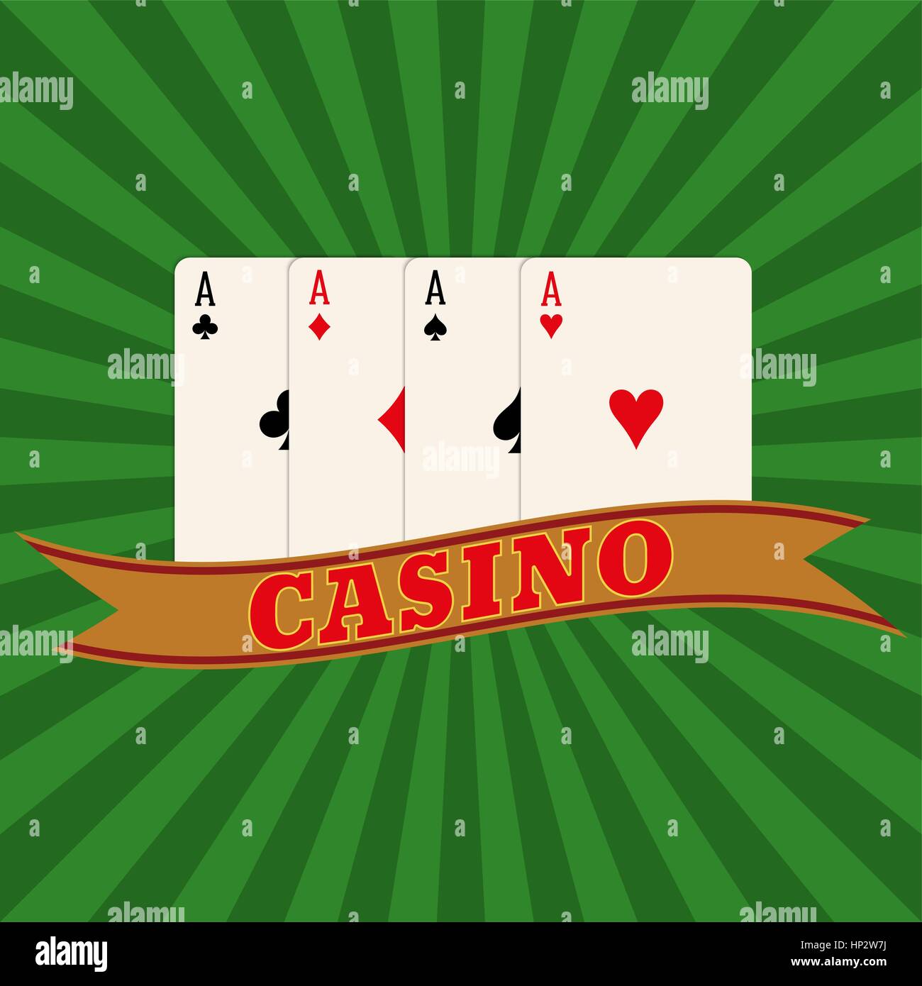 Four aces on a radiant background. Vector element of graphic design ...