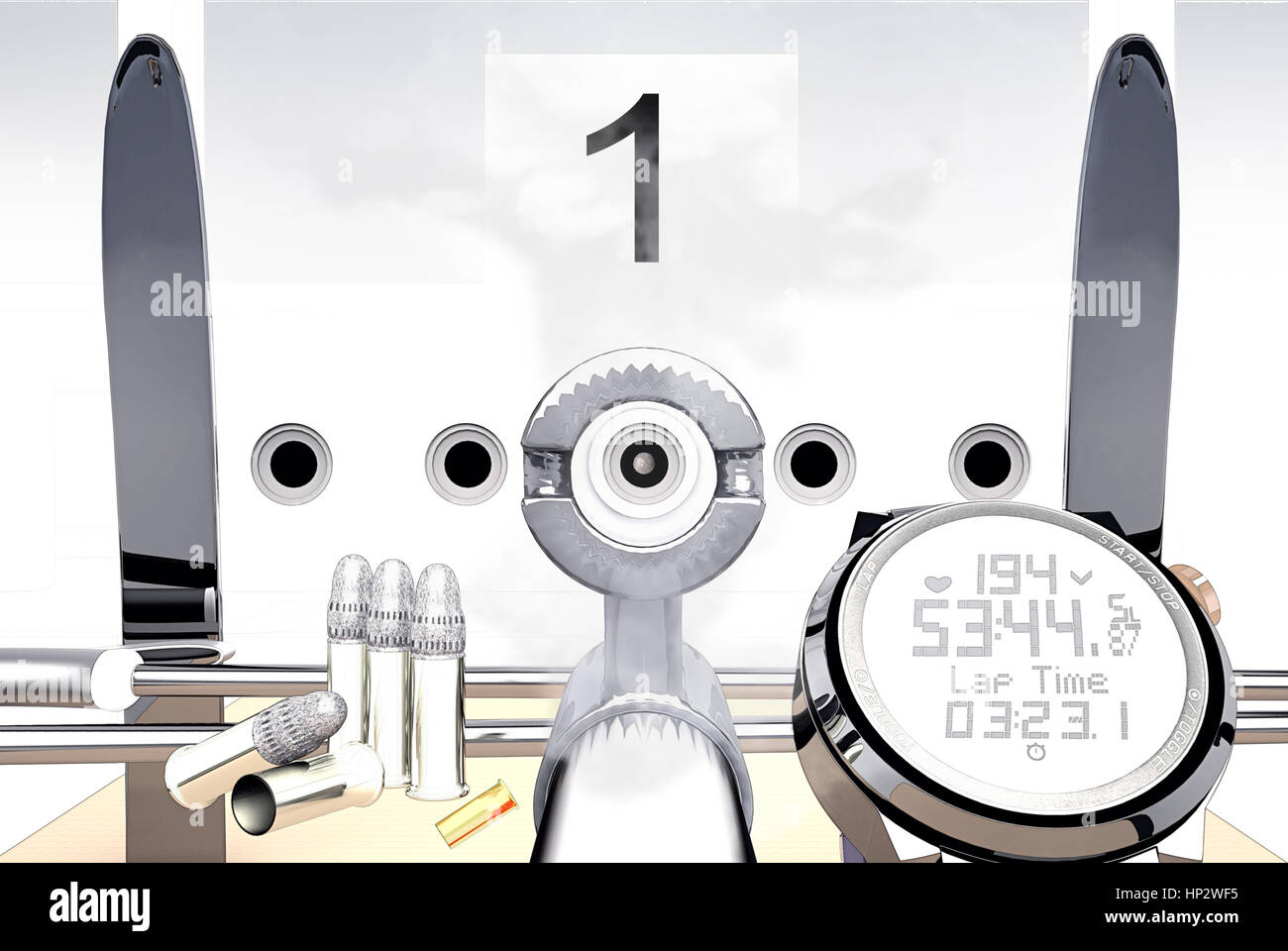 Biathlon shooting target hi-res stock photography and images - Alamy