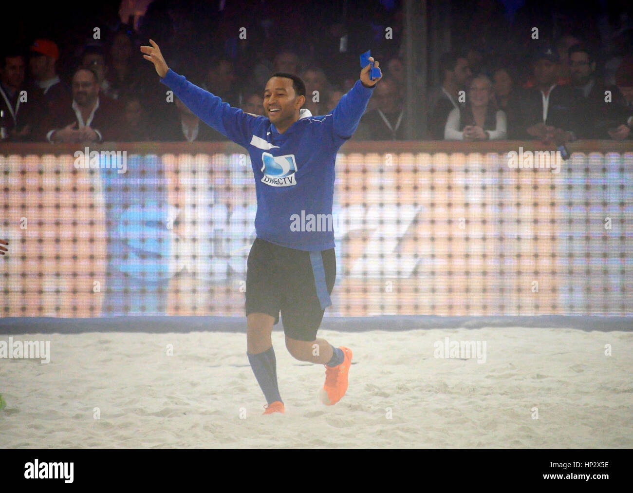 John Legend celebrates at Directv's 8th Annual Celebrity Beach Bowl on ...