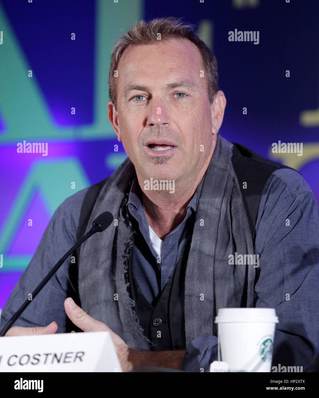 Kevin Costner at the press conference for the film, "Draft Day" on ...