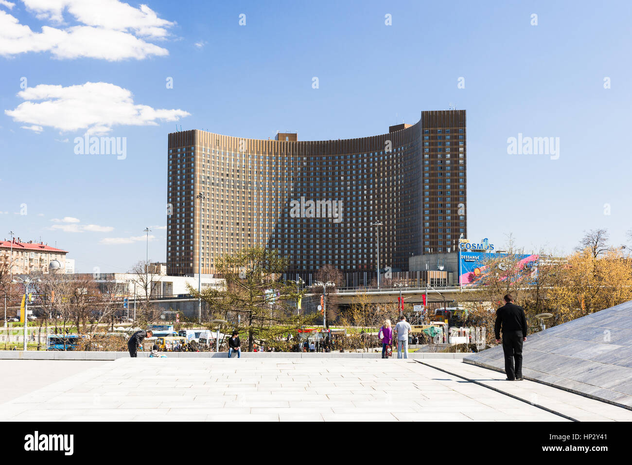 MOSCOW, RUSSIA - May 2, 2013: Cosmos Hotel near the Russian Exhibition ...