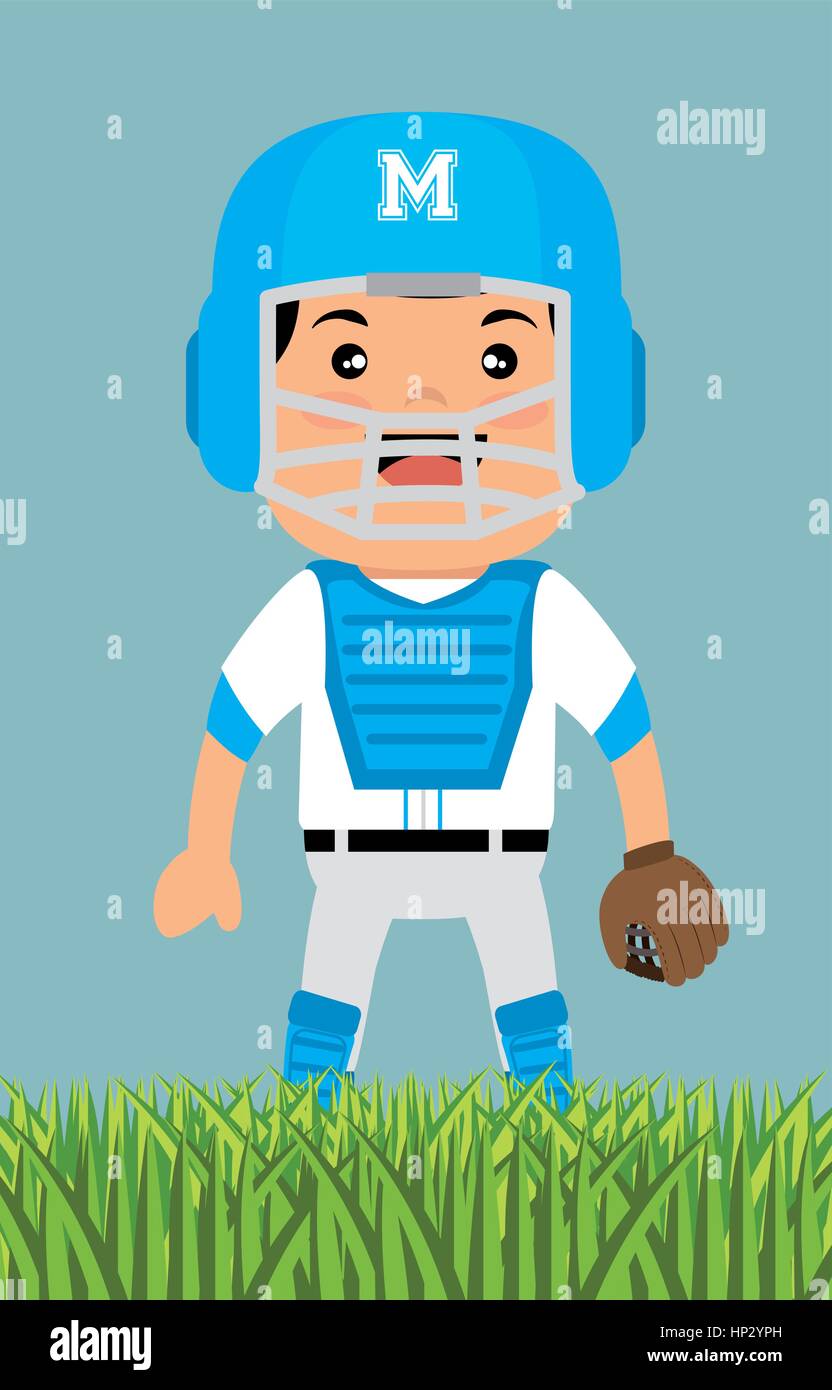 Baseball player avatar character Stock Vector Images - Alamy