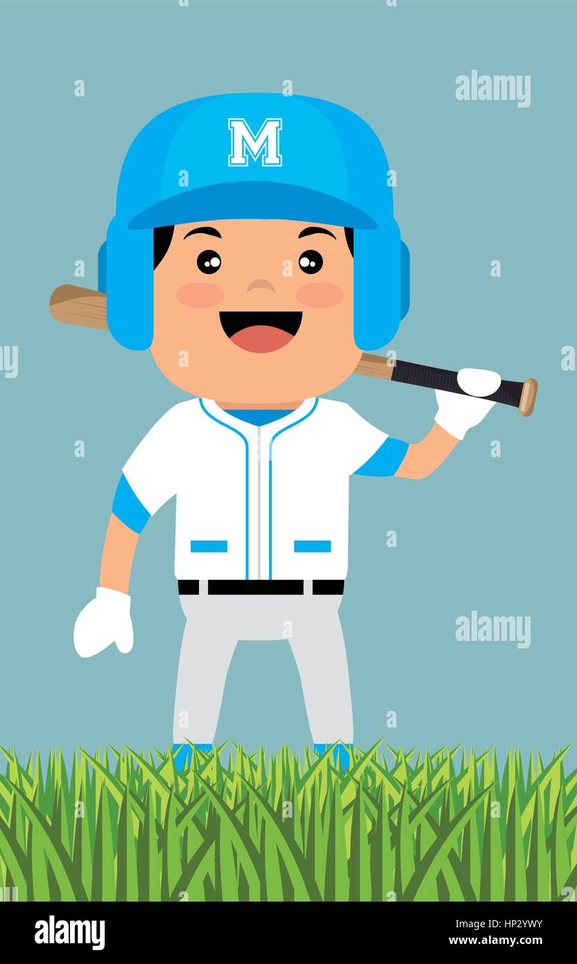 Baseball player avatar character Stock Vector Images - Alamy