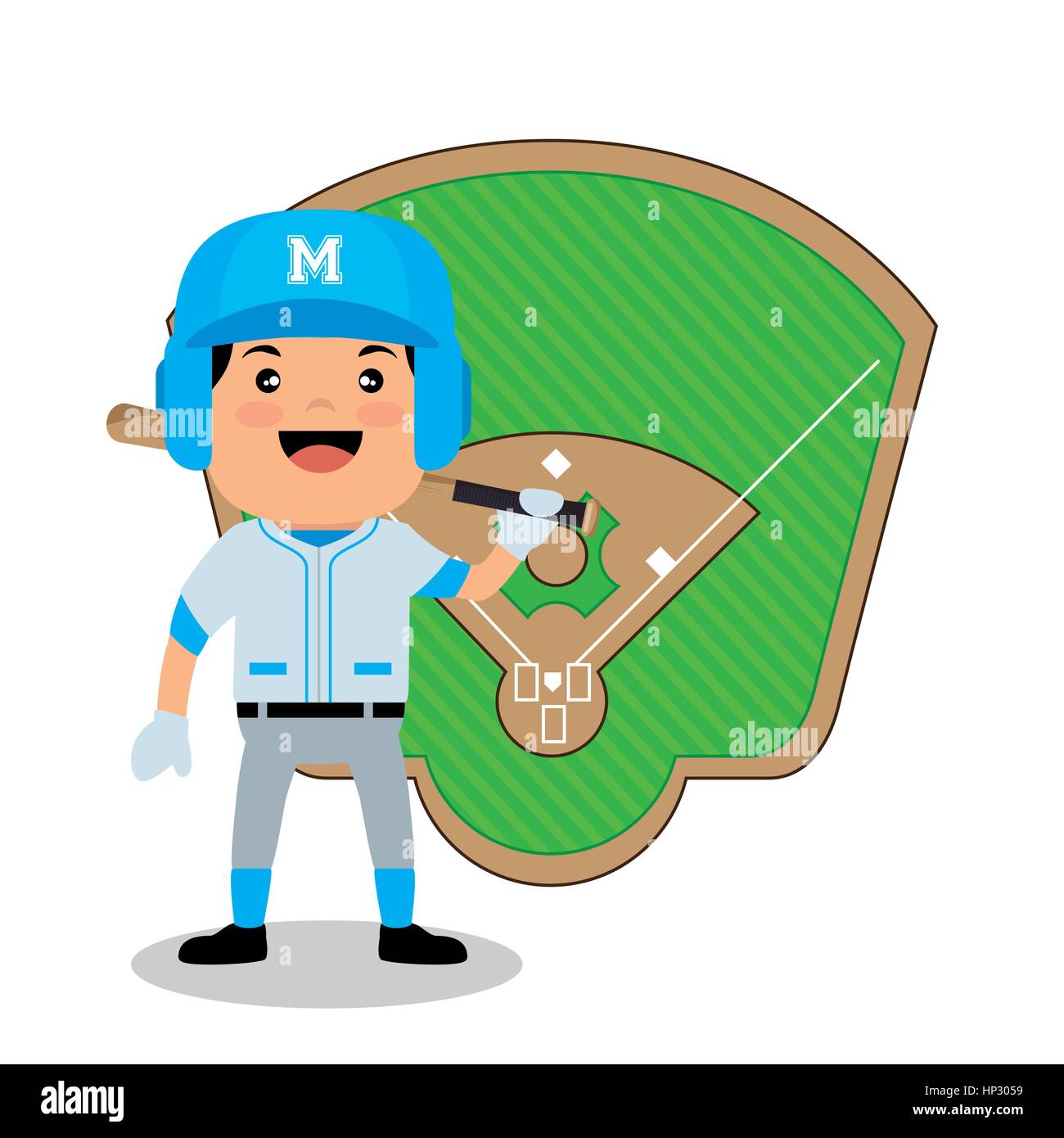 Baseball player avatar character hi-res stock photography and images ...