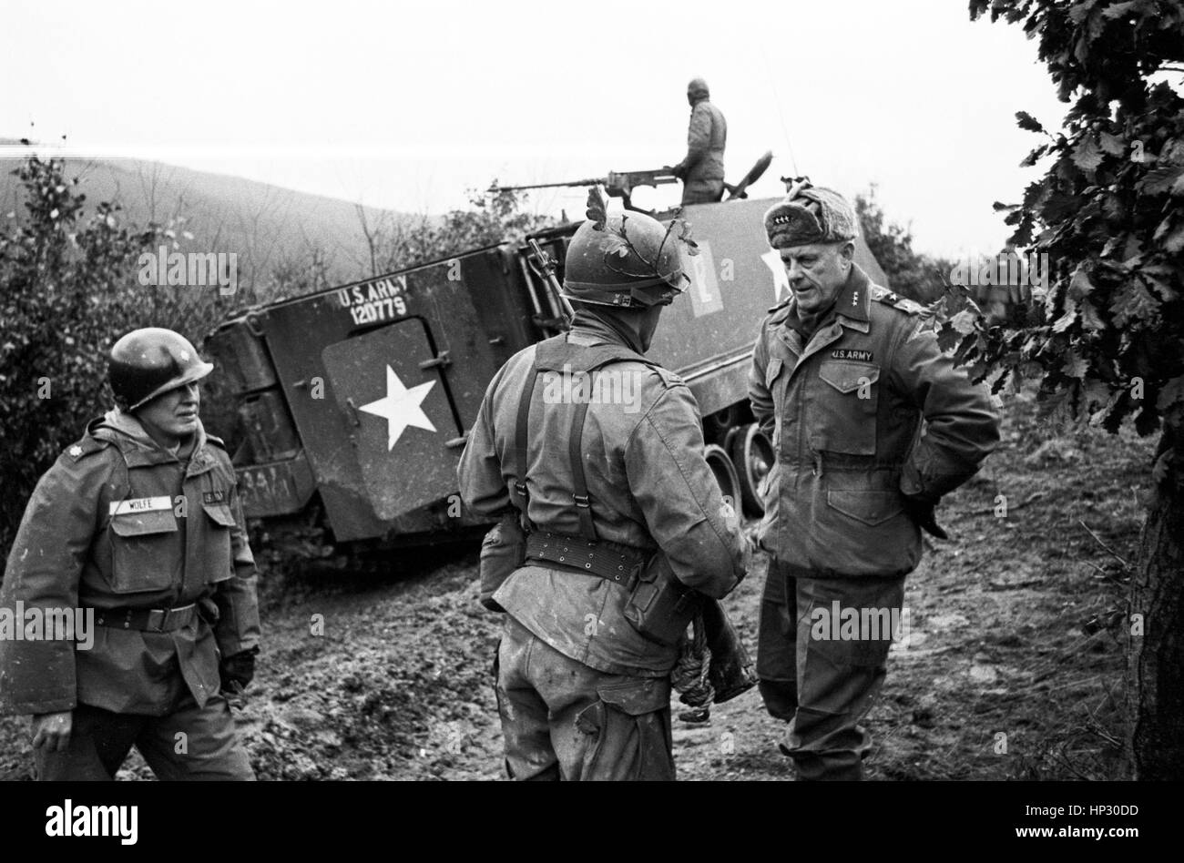 General Garrison H. Davidson on maneuvers with the 7th Army in West ...