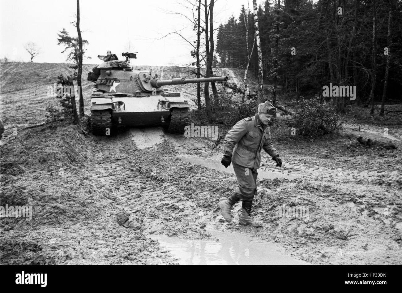 General Garrison H. Davidson on maneuvers with the 7th Army in West ...