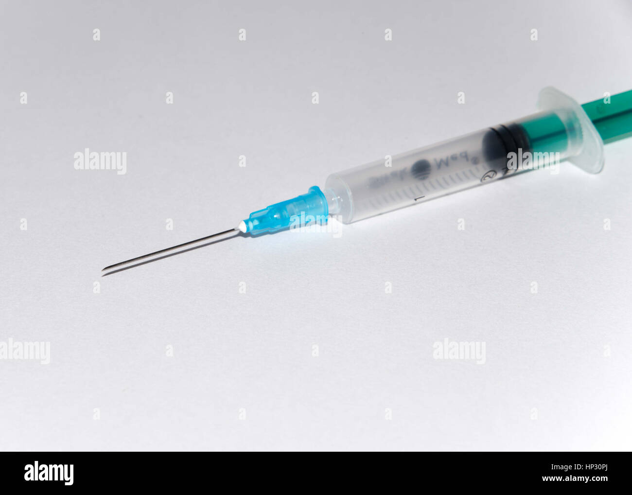 Syringe Plastic Medical Isolated on White Background Stock Photo - Alamy