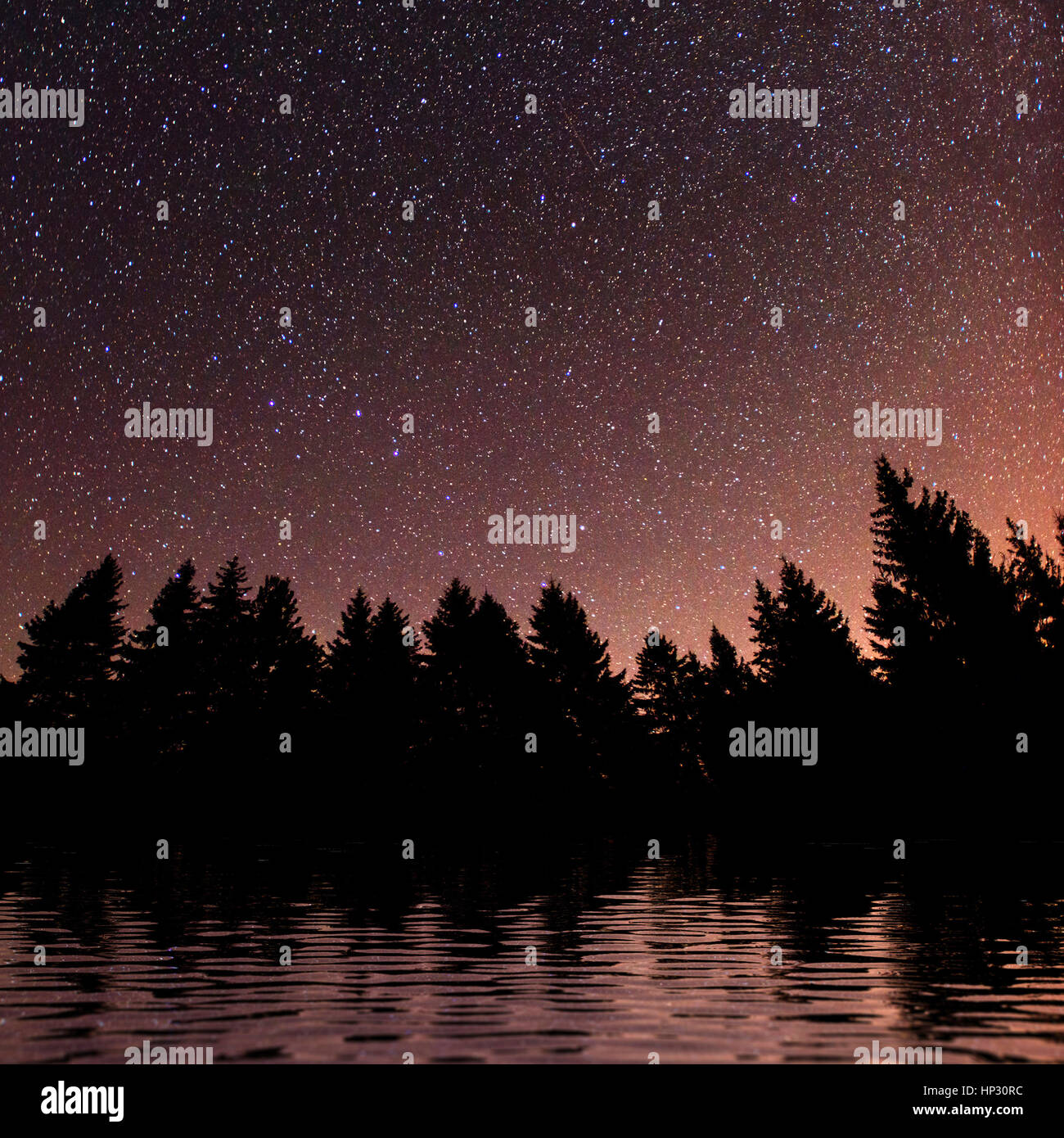 Starry sky over the sea. Carpathians. Ukraine, Europe Stock Photo - Alamy