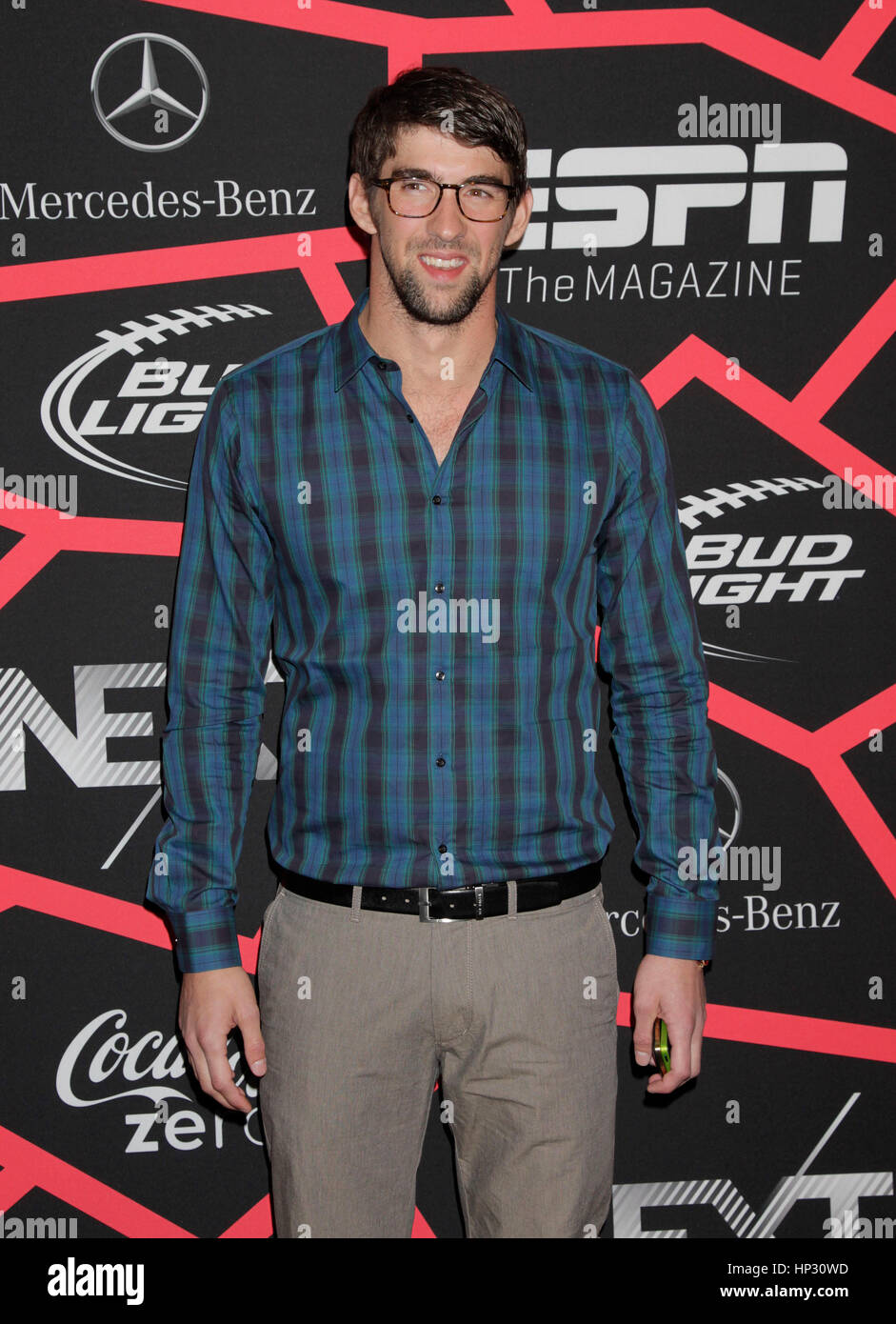 Michael Phelps arrives at the ESPN The Magazine's "Next" Super Bowl ...
