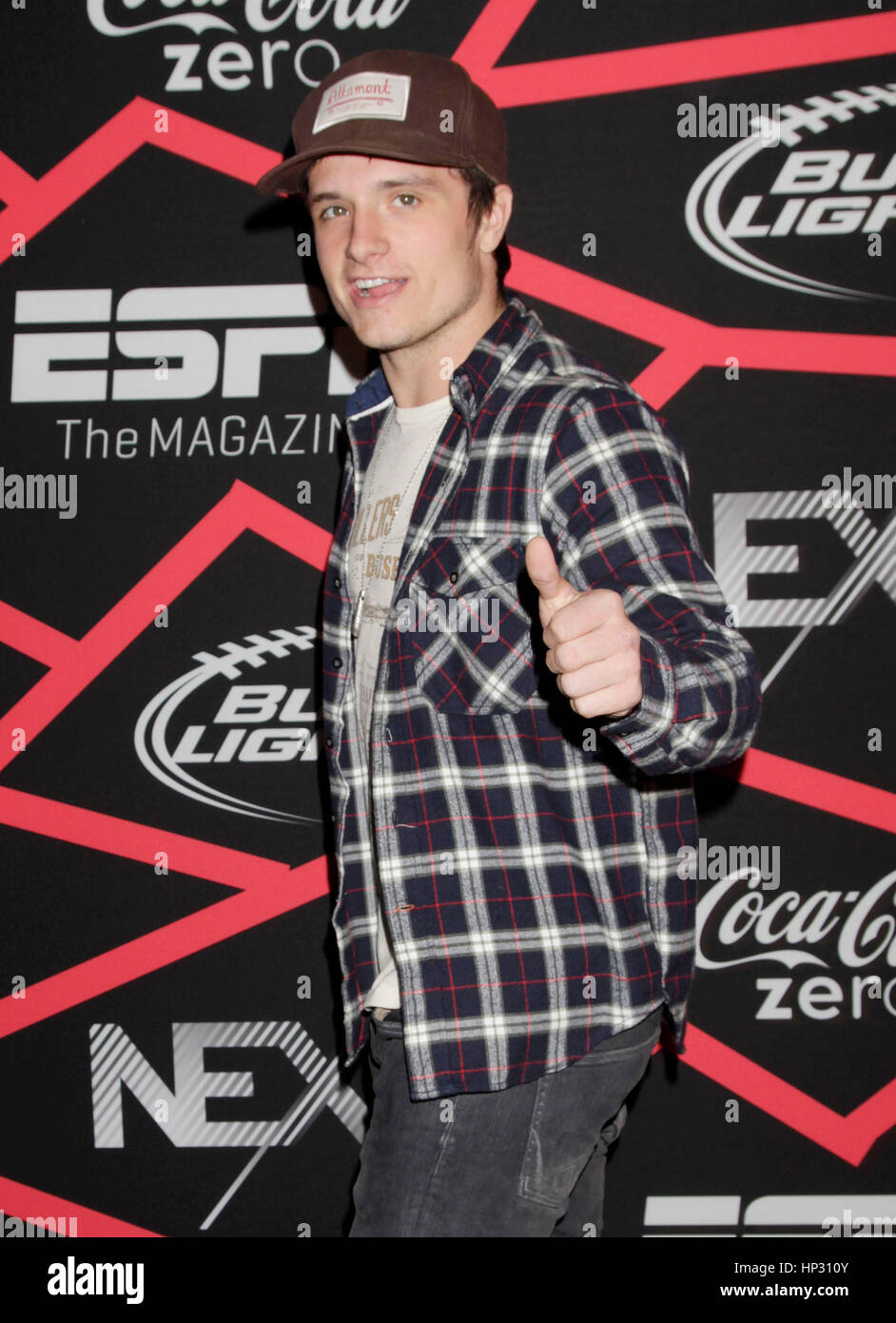 Josh Hutcherson arrives at the ESPN The Magazine's "Next" Super Bowl ...