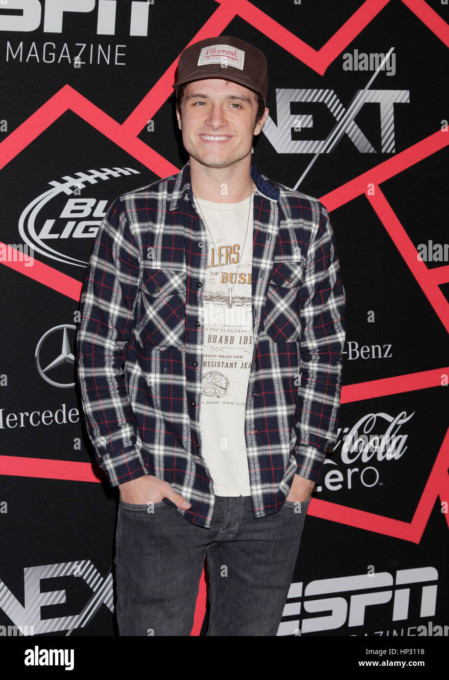 Josh Hutcherson arrives at the ESPN The Magazine's "Next" Super Bowl ...