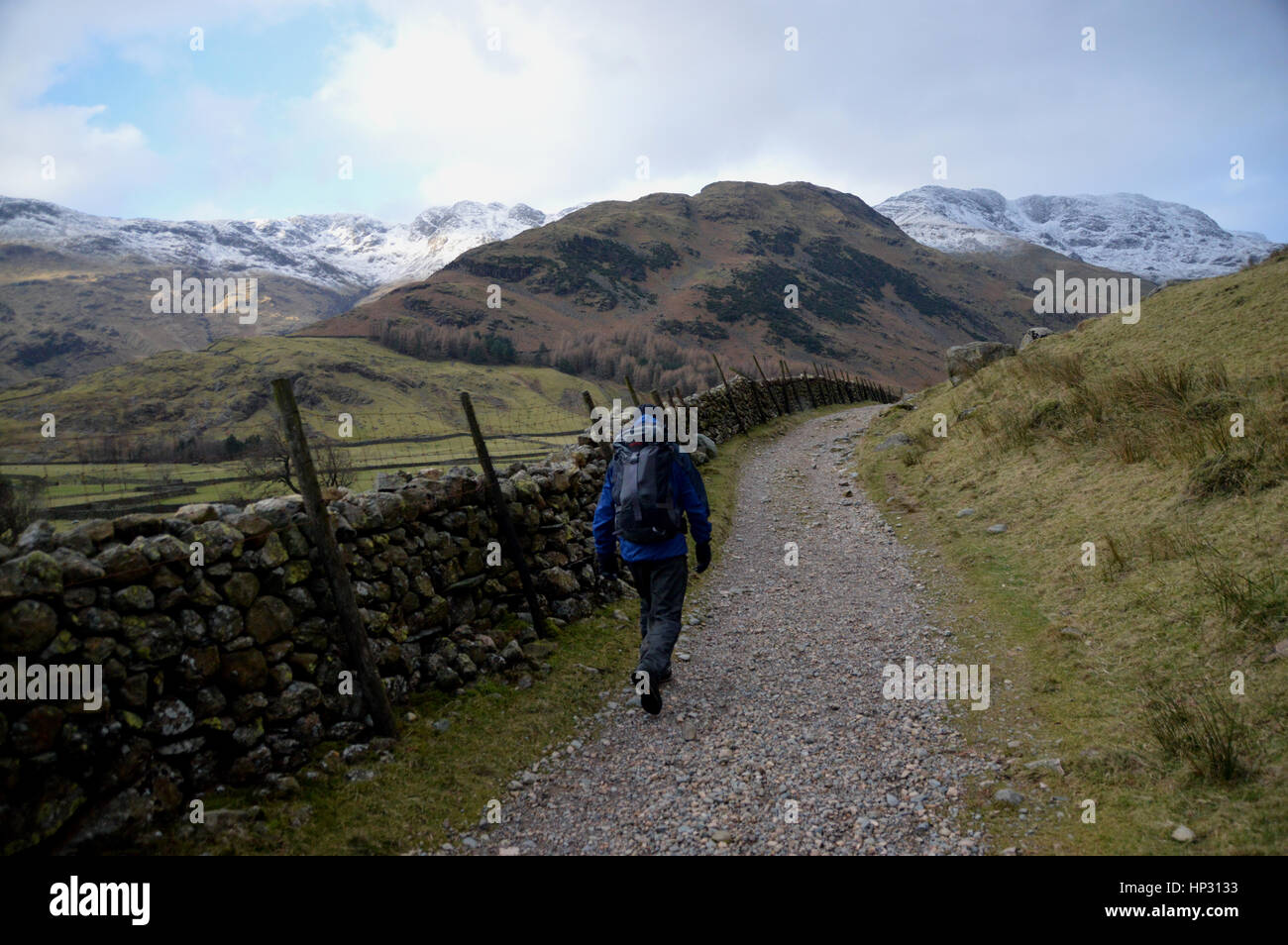 Snow on the cumbrian mountains hi-res stock photography and images - Alamy