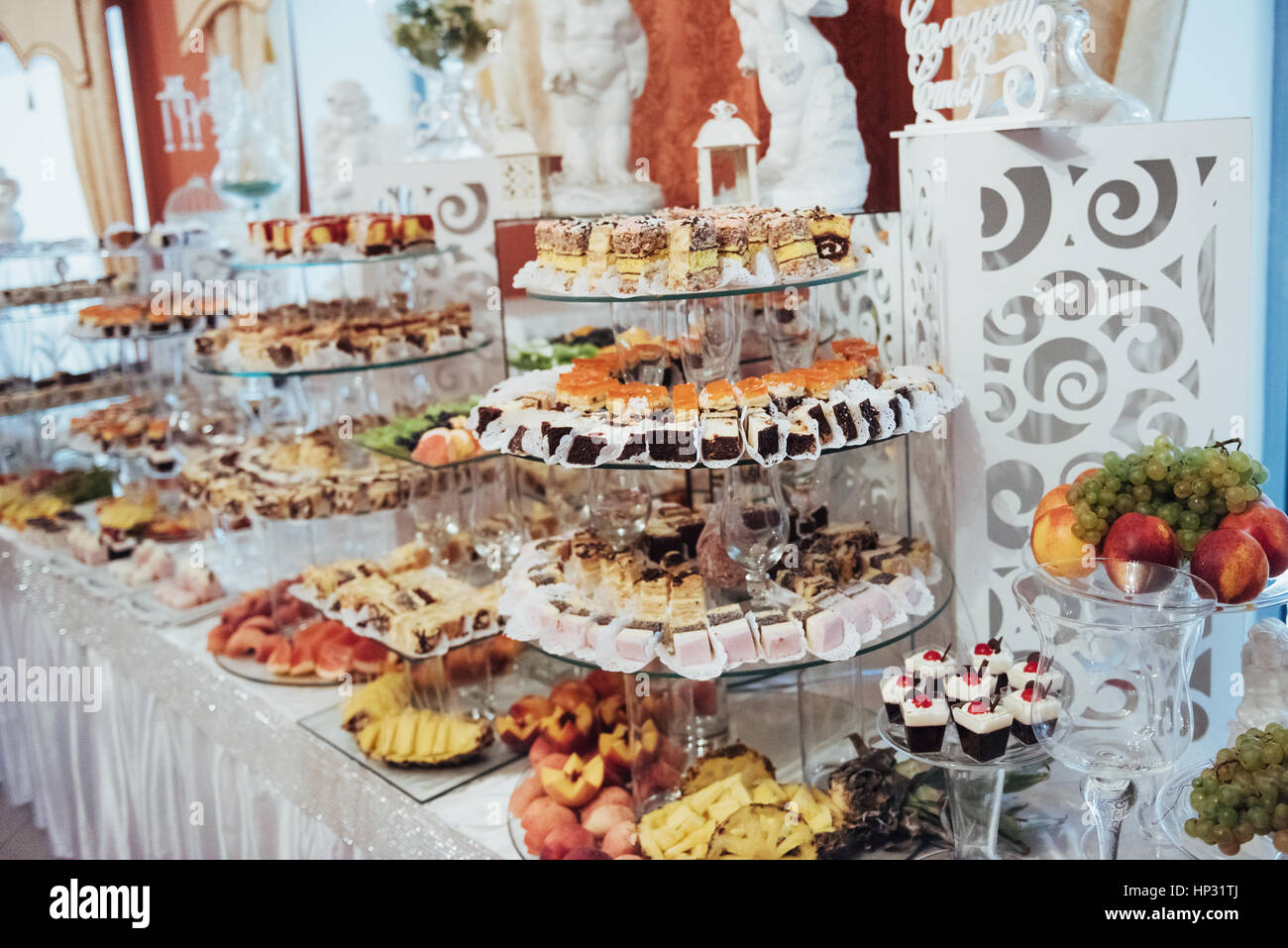 sweet buffet table Stock Photo - Alamy