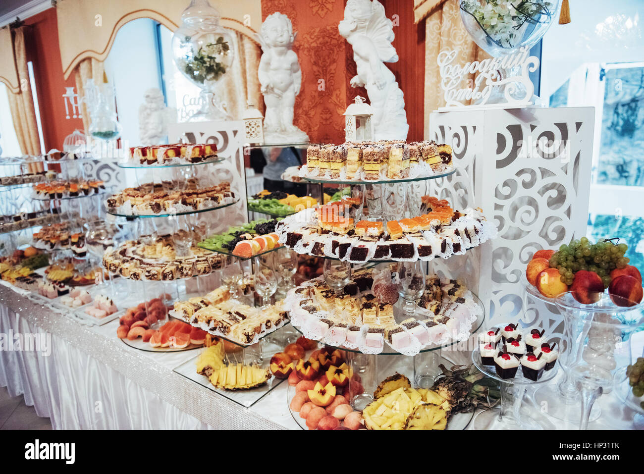 sweet buffet table Stock Photo - Alamy
