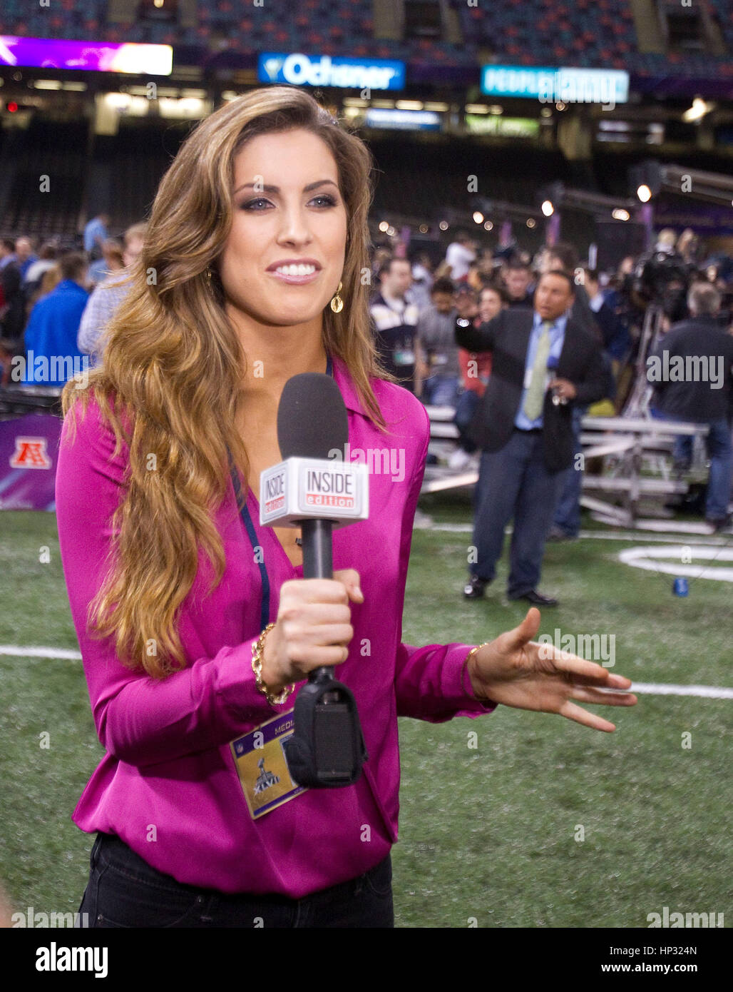 Katharine Webb, Miss Alabama and Inside Edition reporter at the Super ...