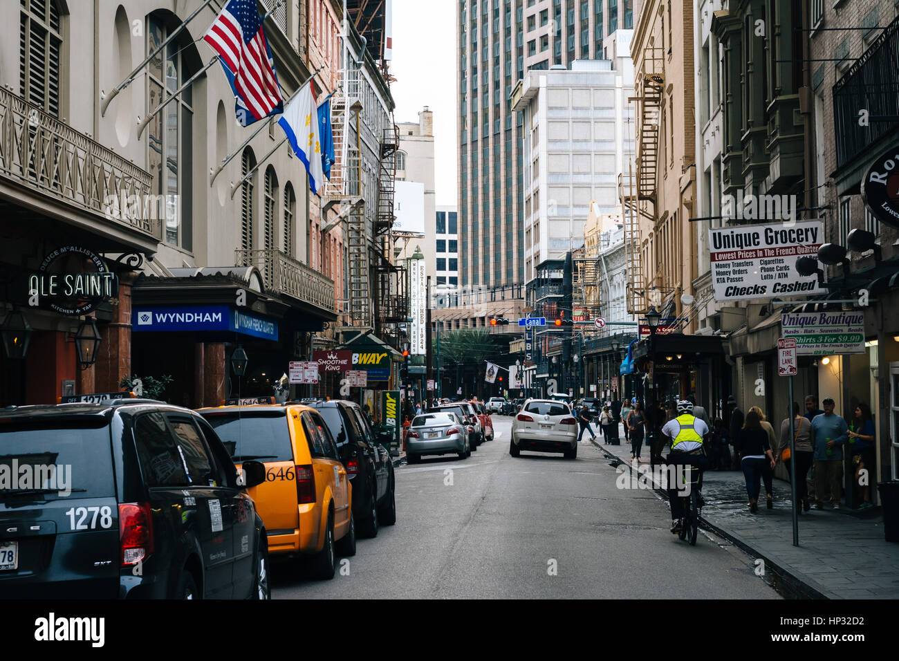Buildings along Royal Street, in the French Quarter, New Orleans ...