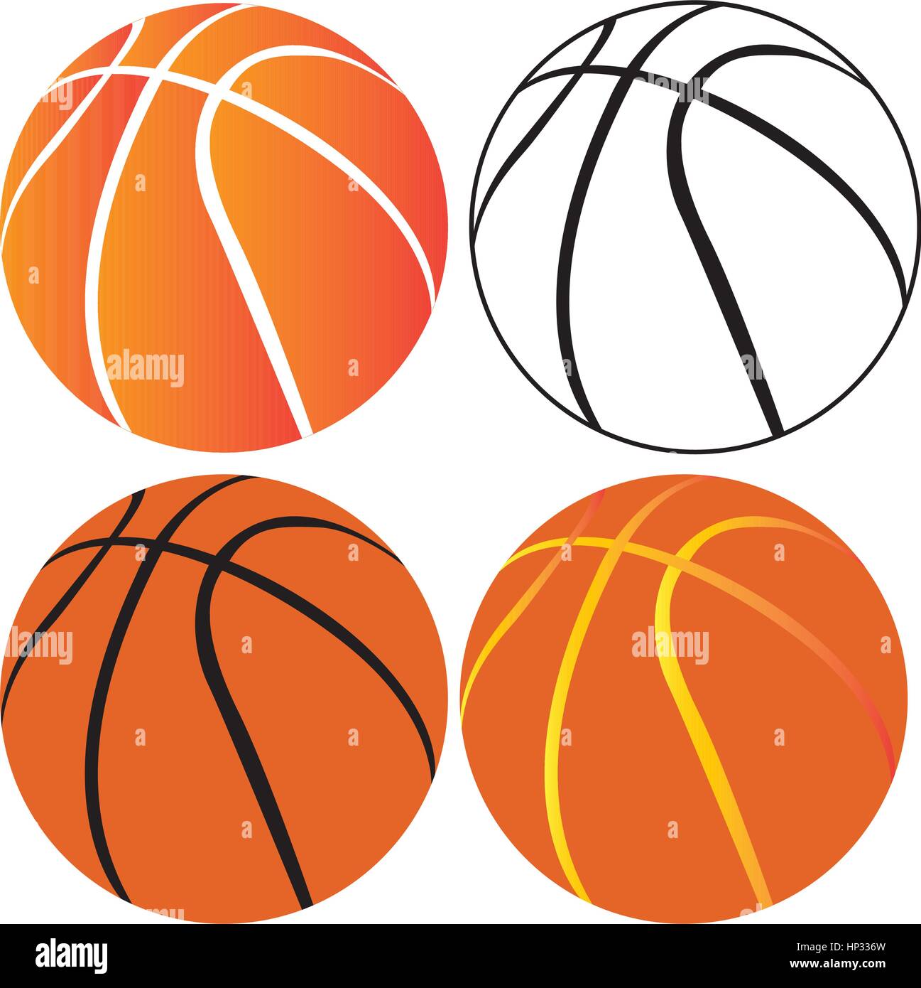 Set of basketball balls Stock Vector Image & Art - Alamy