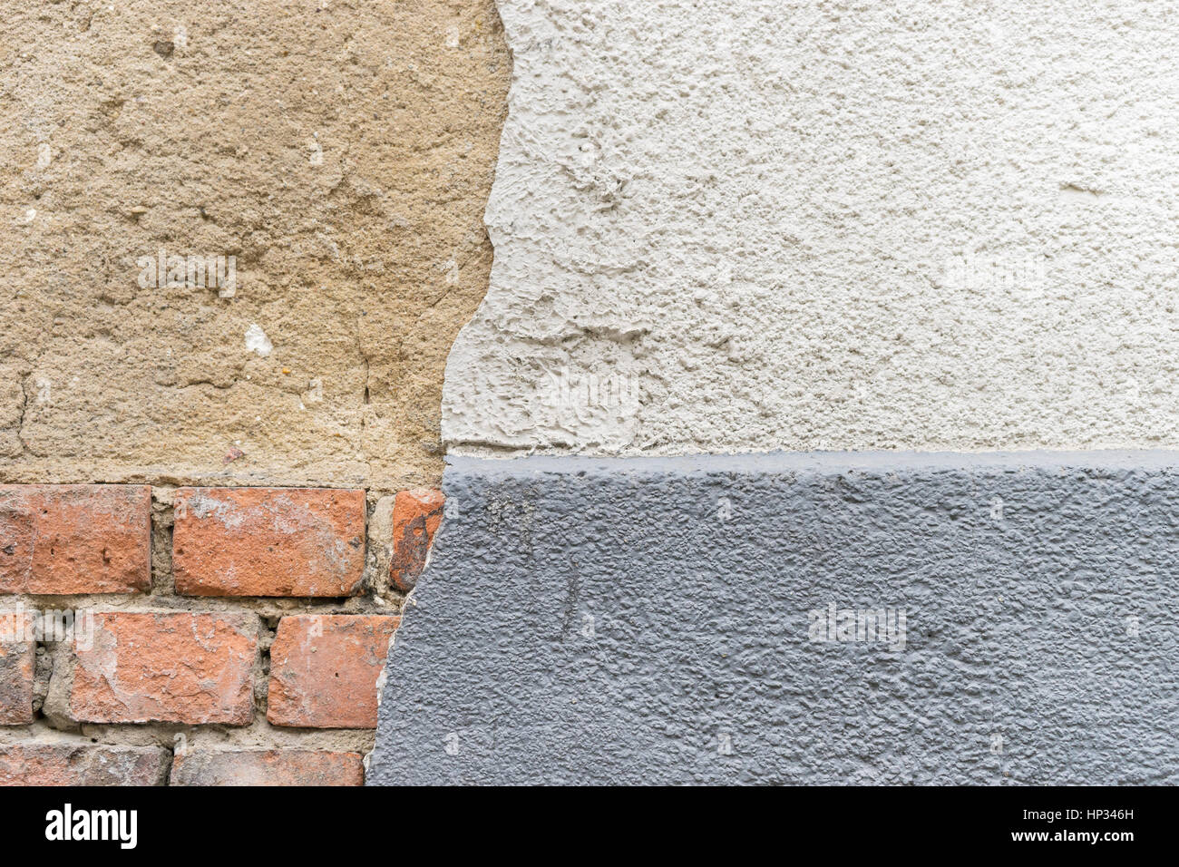 Wall with plastered plaster Stock Photo - Alamy