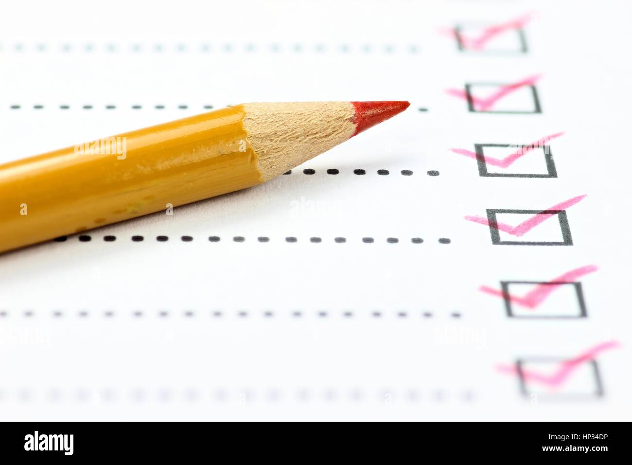 Checklist marks hi-res stock photography and images - Alamy